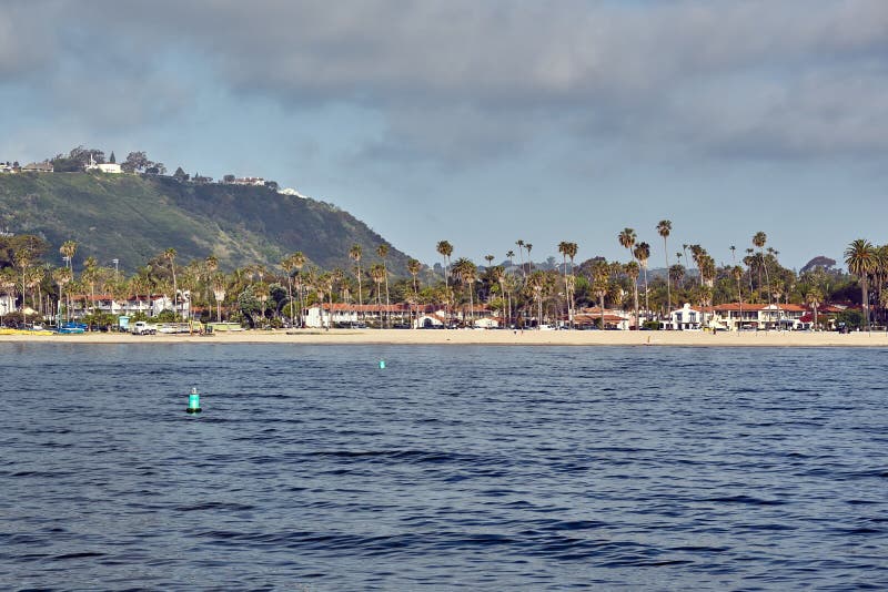 Santa Barbara Coast in California Stock Photo - Image of dock ...