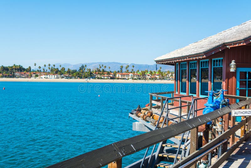 Santa Barbara Coastline Seen from the Pier Stock Image - Image of ...