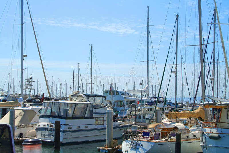 Santa Barbara Marina CA 03759 Editorial Image - Image of city, water ...