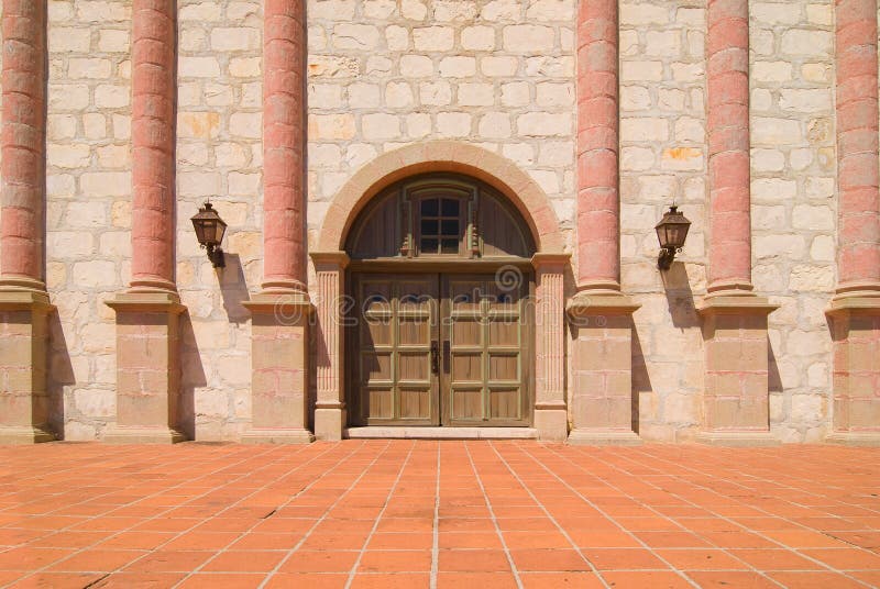 Old Spanish Mission Porch stock image. Image of historic - 8363899