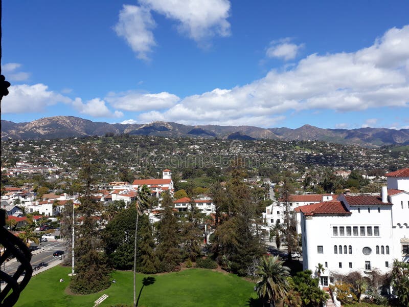 Santa Barbara View from Courthouse Stock Image - Image of view ...