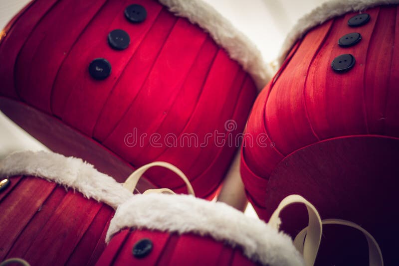 Santa baskets stock photo. Image of santa, basket, holiday - 132896958