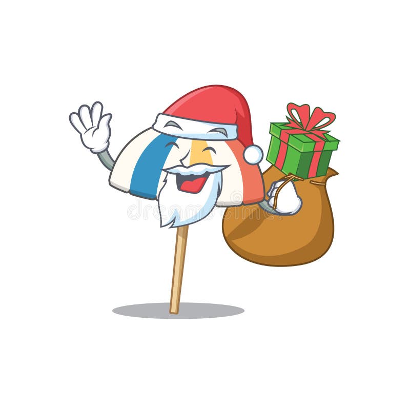 Santa at the Beach Illustration Stock Vector - Illustration of tropical ...