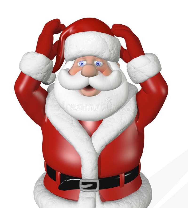 Santa with Christmas Mouse - with Clipping Path Stock Illustration ...