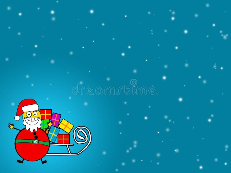 Santa Blue Background Picture. Image: 5866999