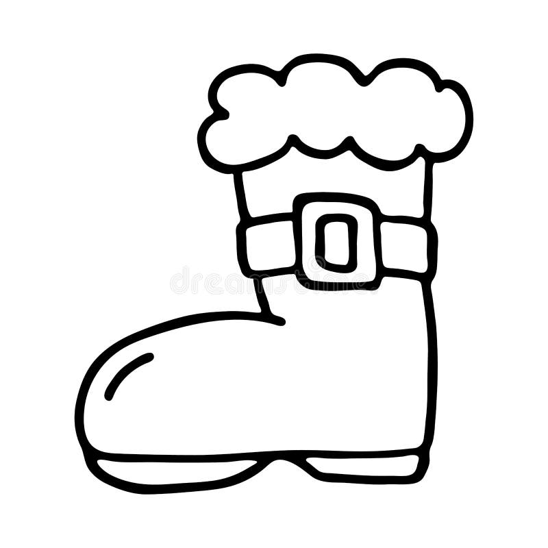 Santa Boot Icon on White Background Stock Vector - Illustration of life ...