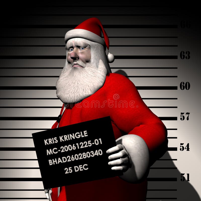 Santa - Breaking and Entering 1 Stock Illustration - Illustration of ...
