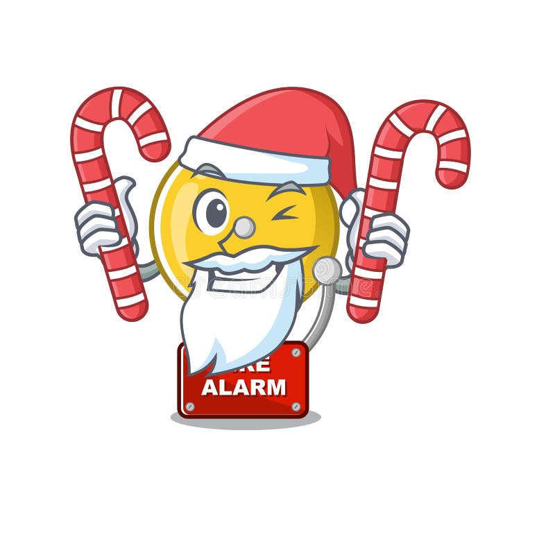 Santa Fire Alarm in the a Cartoon Stock Vector - Illustration of ...