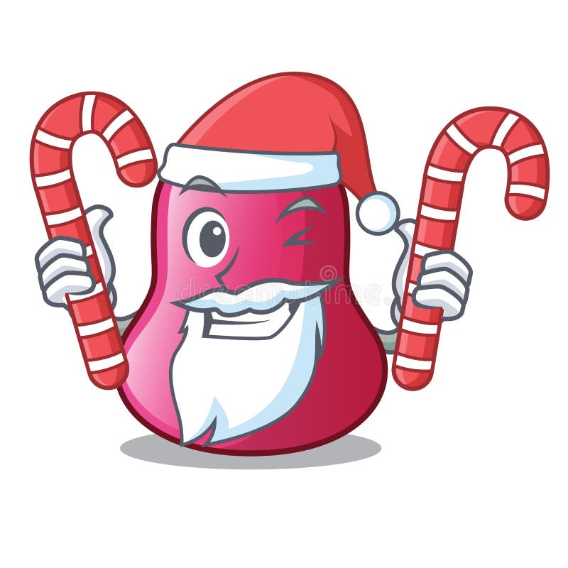 Santa with Candy Sponge Makeuop on the a Cartoons Stock Vector ...
