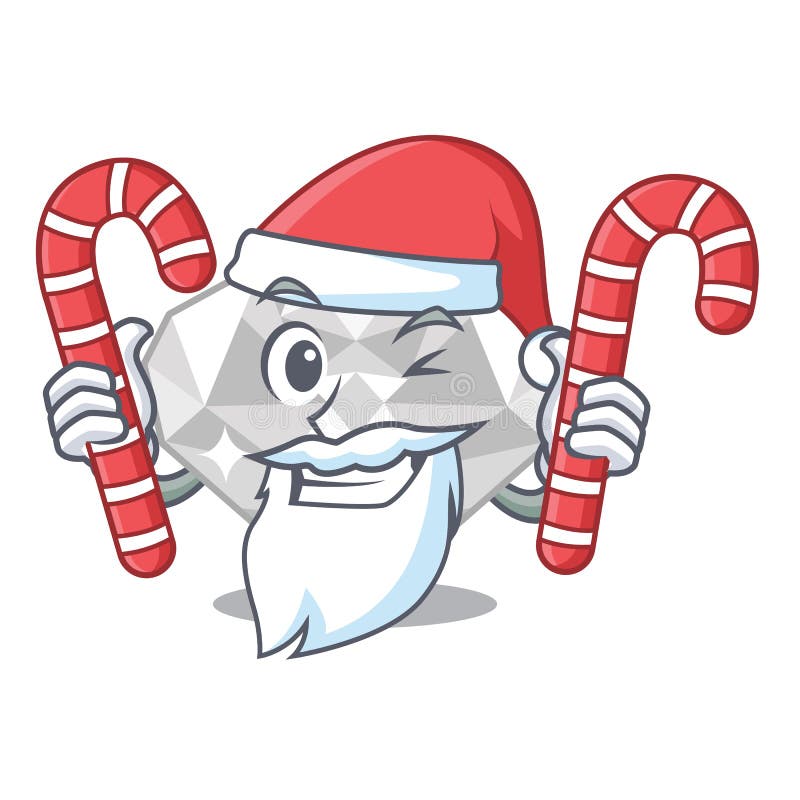 Santa with Candy White Diamond in the Character Box Stock Vector ...