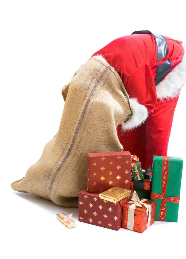 Santa cannot find a gift stock image. Image of hiding - 27424989