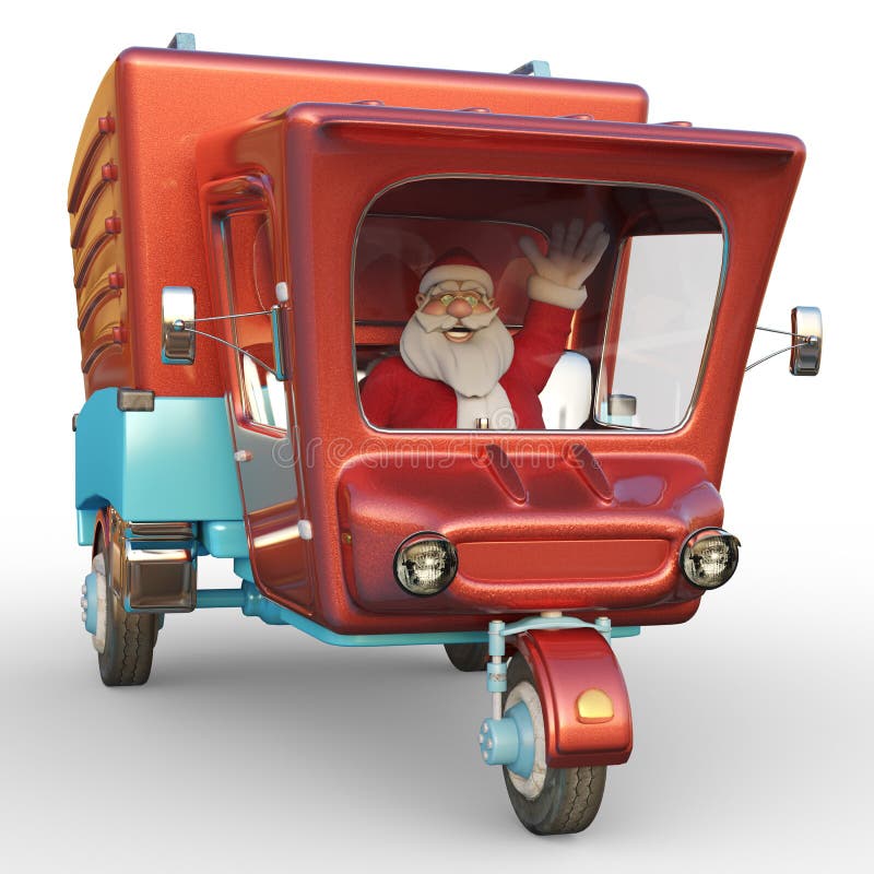Santa car stock illustration. Illustration of nicholas - 62207614
