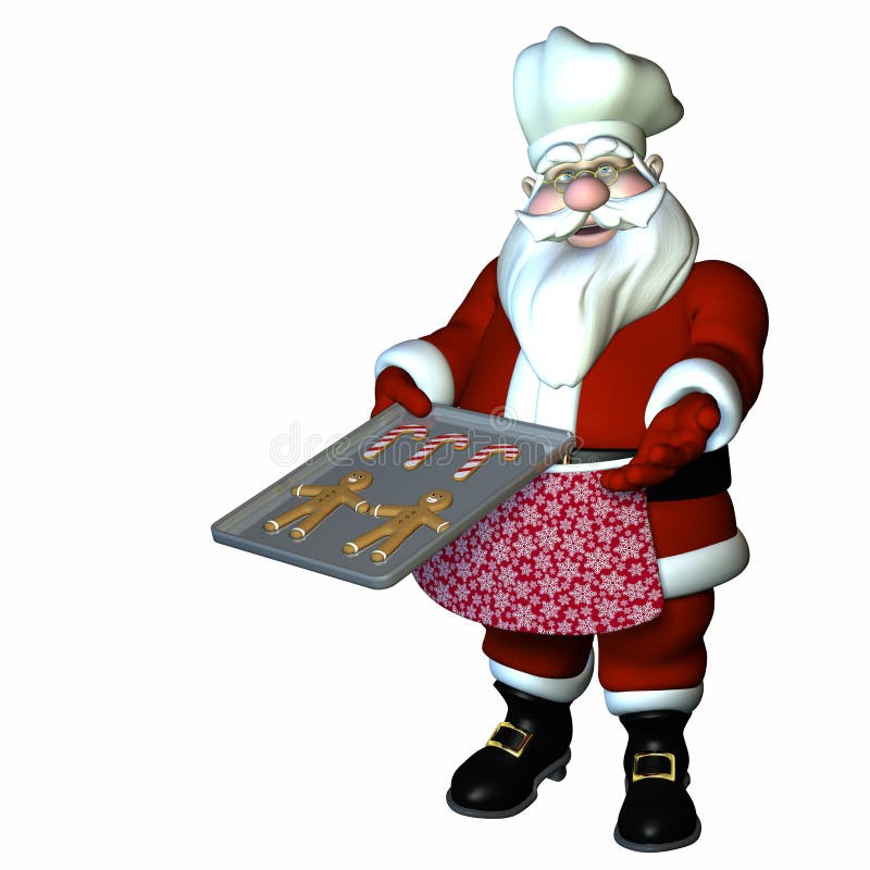 Santa Chef stock illustration. Illustration of cookie - 24650174