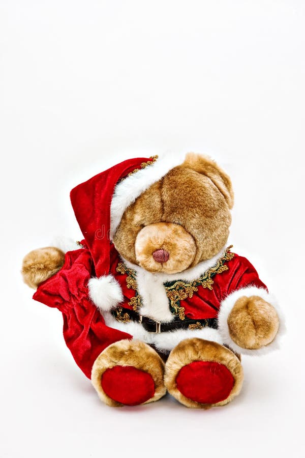 Santa Christmas Bear stock photo. Image of gift, cuddly - 7645114