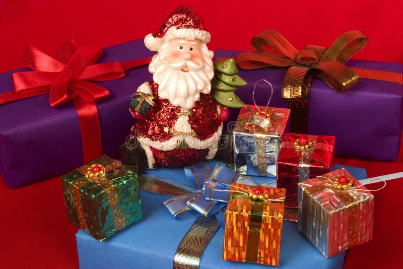 Santa with Christmas gifts stock photo. Image of santa - 12201114
