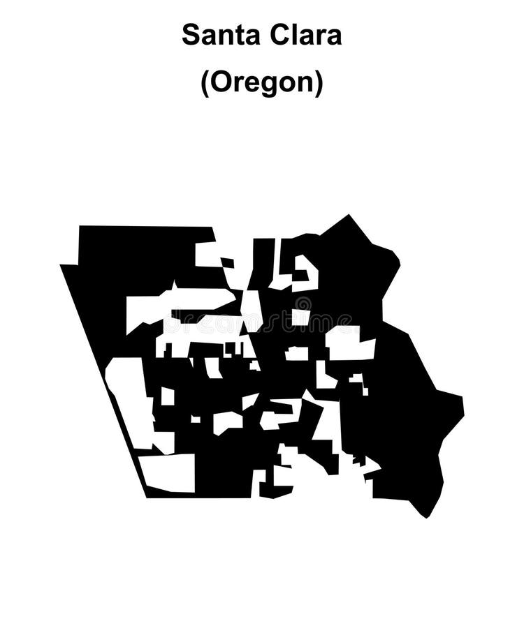 Santa Clara outline map stock illustration. Illustration of isolated ...