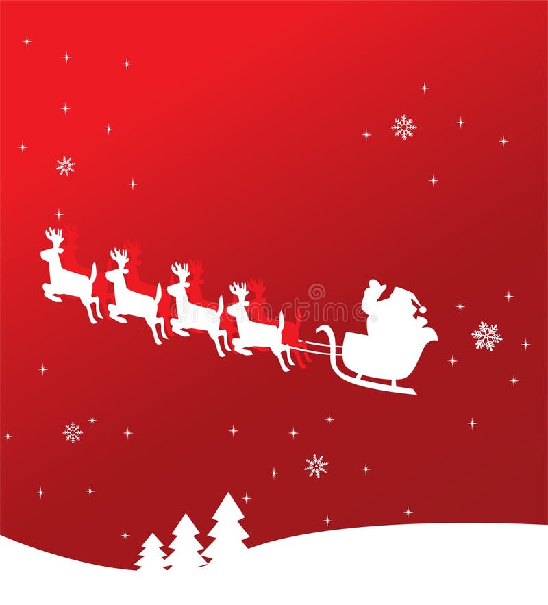 Santa Claus on a Snowmobile. Vector Editable. Stock Vector ...