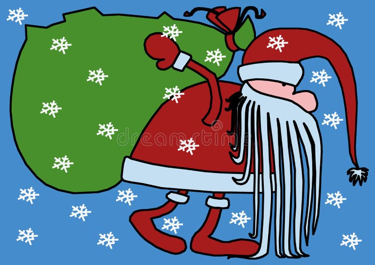 Santa Carrying Sack Stock Illustrations – 1,867 Santa Carrying Sack ...