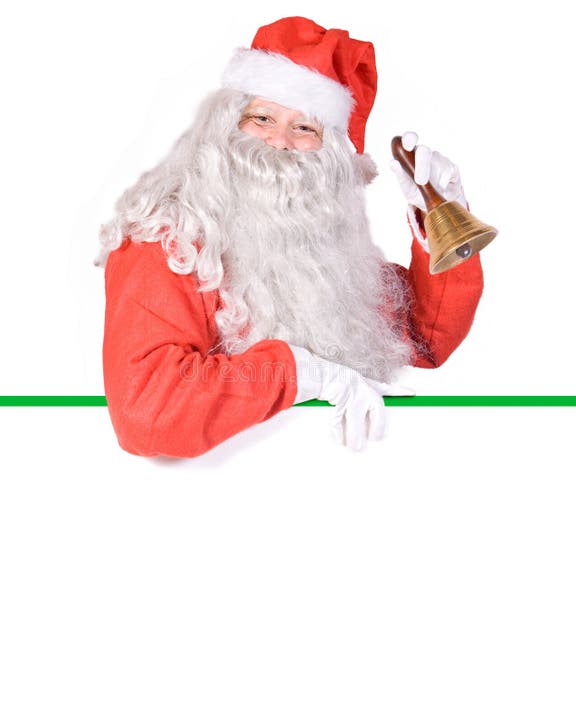 Santa Claus stock photo. Image of board, handbell, ringer - 21583000