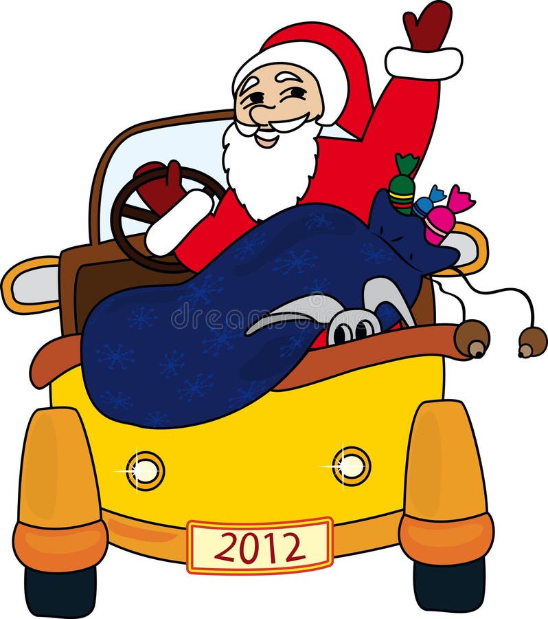 Santa Claus stock illustration. Illustration of driving - 22069160