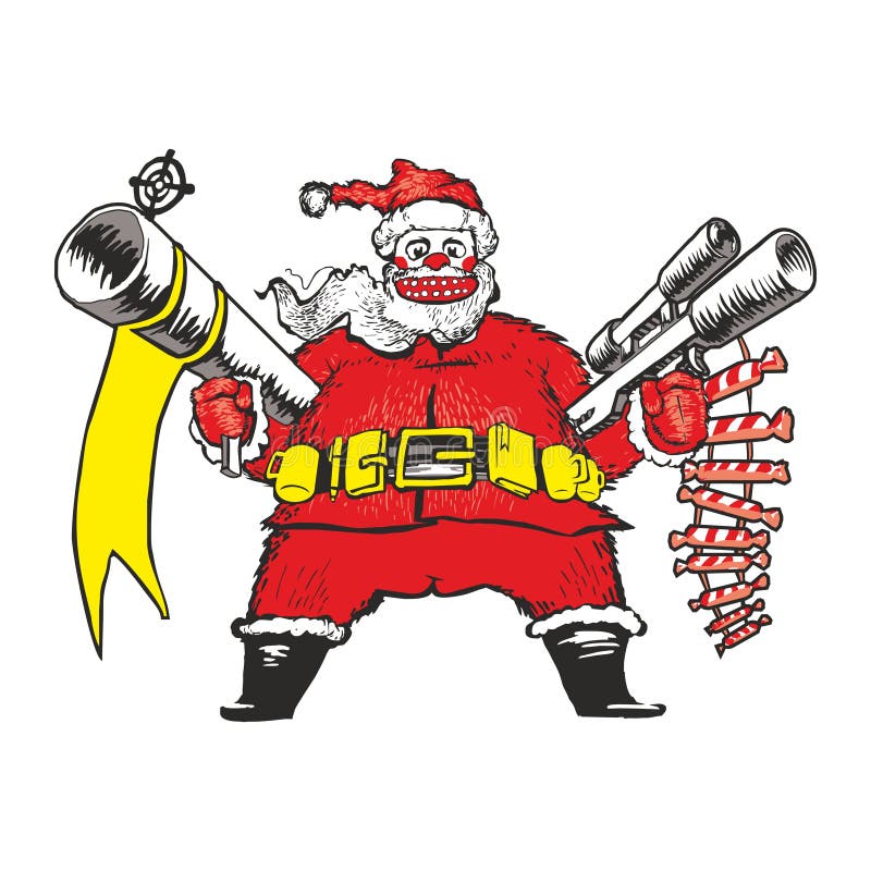 Killer Santa stock vector. Illustration of gradient, beard - 78379592