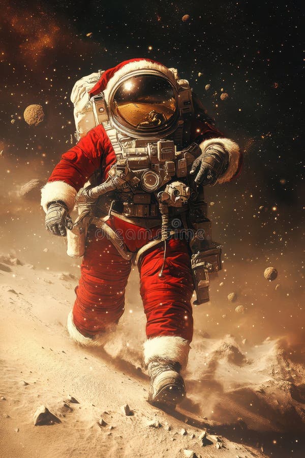 Santa In Space Suit Nasa Neil Armstrong Space Suit Hoodie