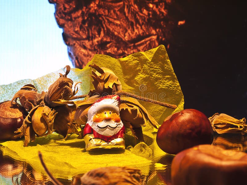 Santa Claus is back home stock photo. Image of decoration - 48051278