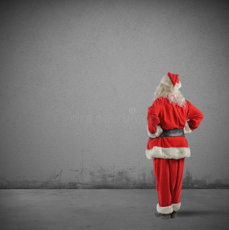 Santa claus back stock image. Image of perspective, aspiration - 46968341