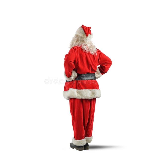 Santa claus back stock photo. Image of tradition, ponder - 46968404