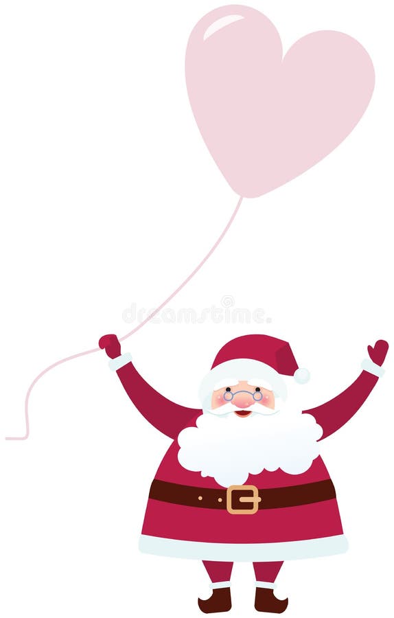 Santa Claus with a balloon stock vector. Illustration of xmas - 73521506