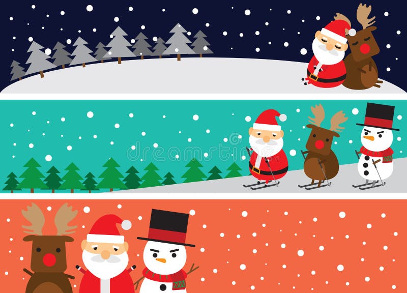Santa Claus banner stock vector. Illustration of cartoon - 99594950