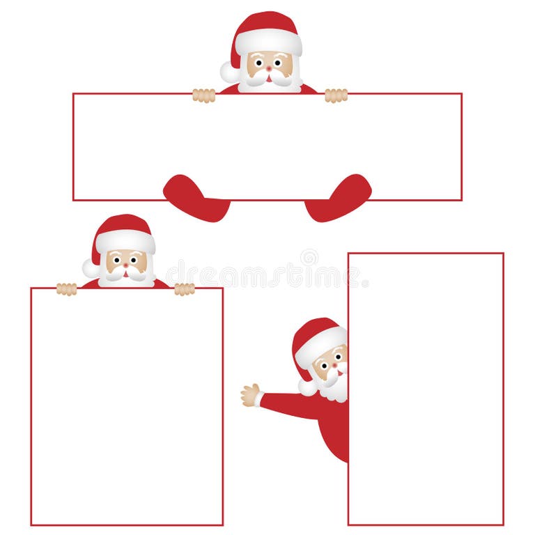 Santa Claus with banners stock vector. Illustration of graphic - 21173159