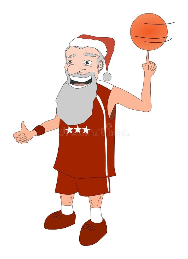 Santa Playing Basketball Stock Illustrations – 108 Santa Playing ...
