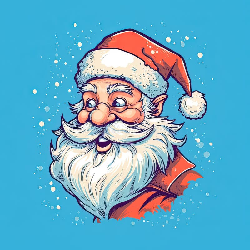 Santa Claus on Blue Background Stock Photo - Image of santa, background ...