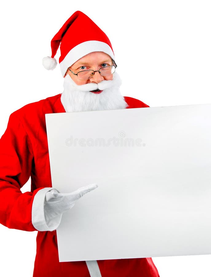Santa Claus with the Board stock image. Image of coat - 60991585