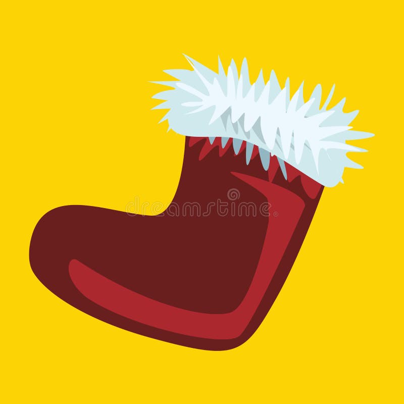 Santa Claus Boot. Christmas Boot Stock Vector - Illustration of ...