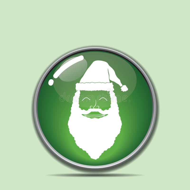 Santa Claus Button. Vector Illustration Decorative Background Design ...