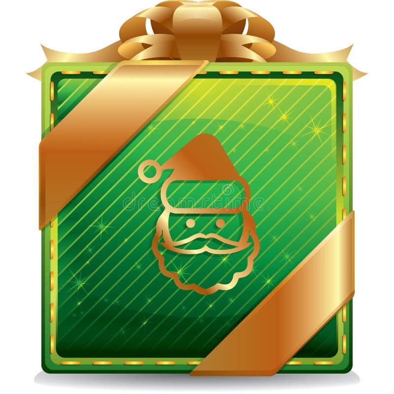 Santa Claus Button. Vector Illustration Decorative Design Stock Vector ...