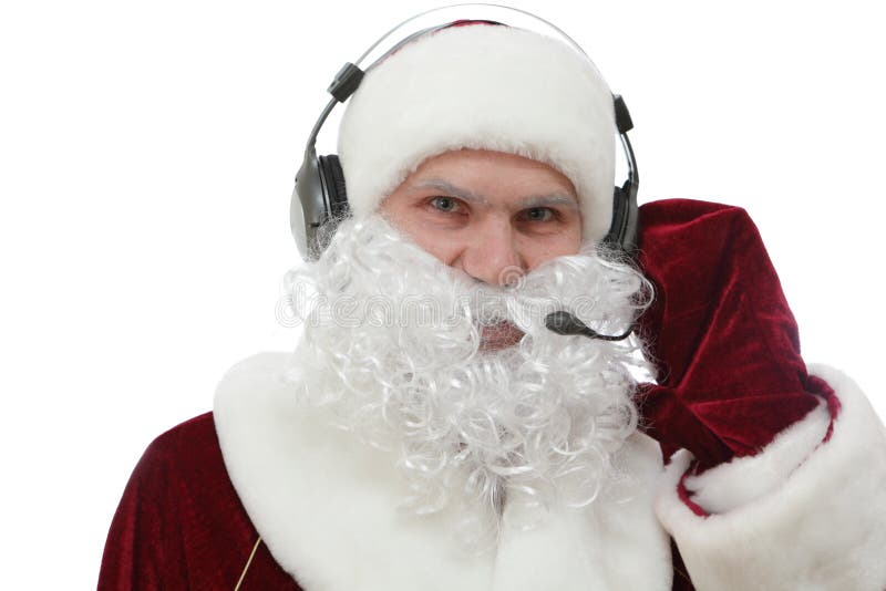 Santa Claus Call Center stock photo. Image of person - 22105384