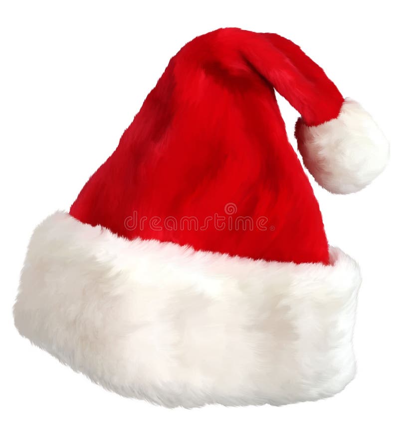 Santa Claus cap stock illustration. Illustration of white - 11741227