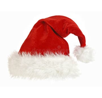 Santa claus cap on white stock photo. Image of gift, symbol - 11820142