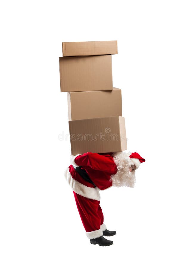 Angry People Chasing Santa Claus Stock Photo - Image of gift, sack ...