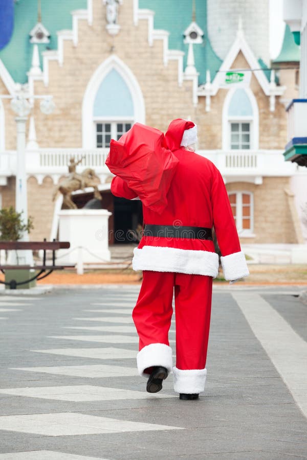 Santa Walking Up To Private Jet Stock Image - Image of owner, claus ...
