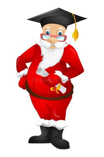 Santa Graduation Hat Stock Illustrations – 561 Santa Graduation Hat ...