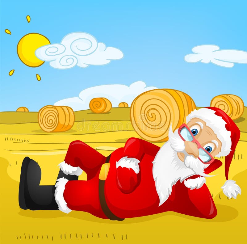 Santa Claus stock vector. Illustration of straw, holiday - 35081318