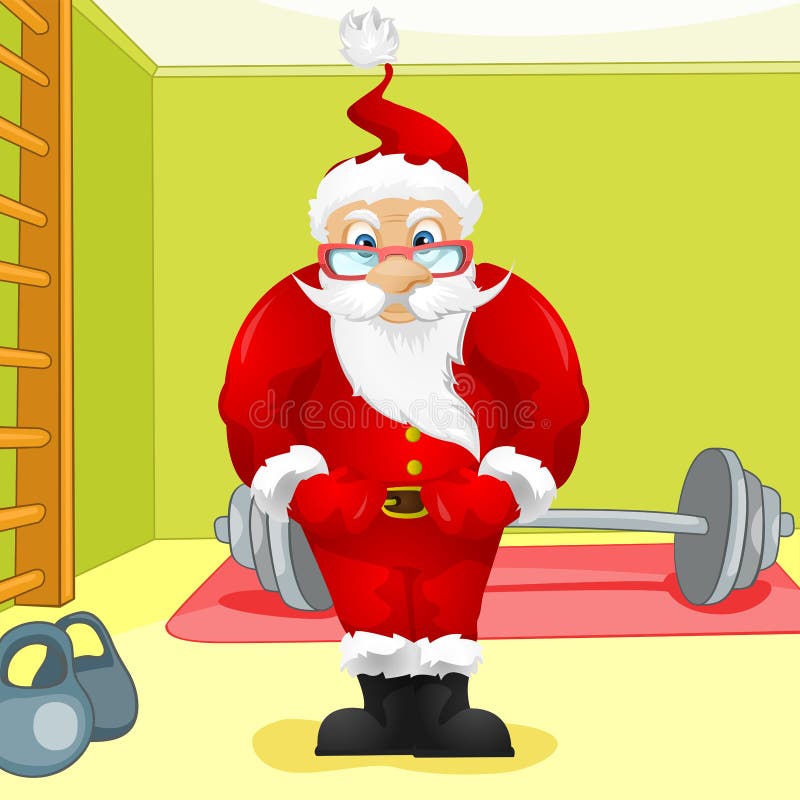 Santa Claus stock vector. Illustration of healthy, exercise - 35083773