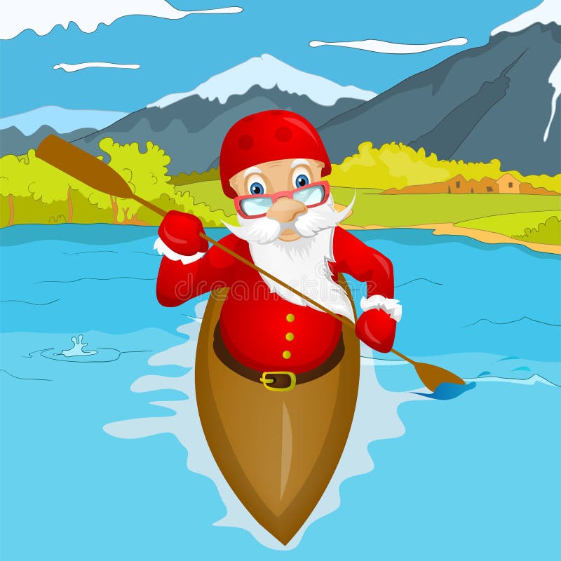 Kayaking stock vector. Illustration of waves, rowing - 24162787