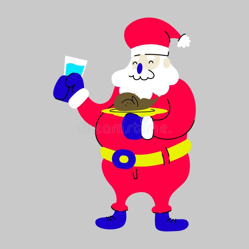 Santa Claus Character Pose Vector Stock Illustration - Illustration of ...