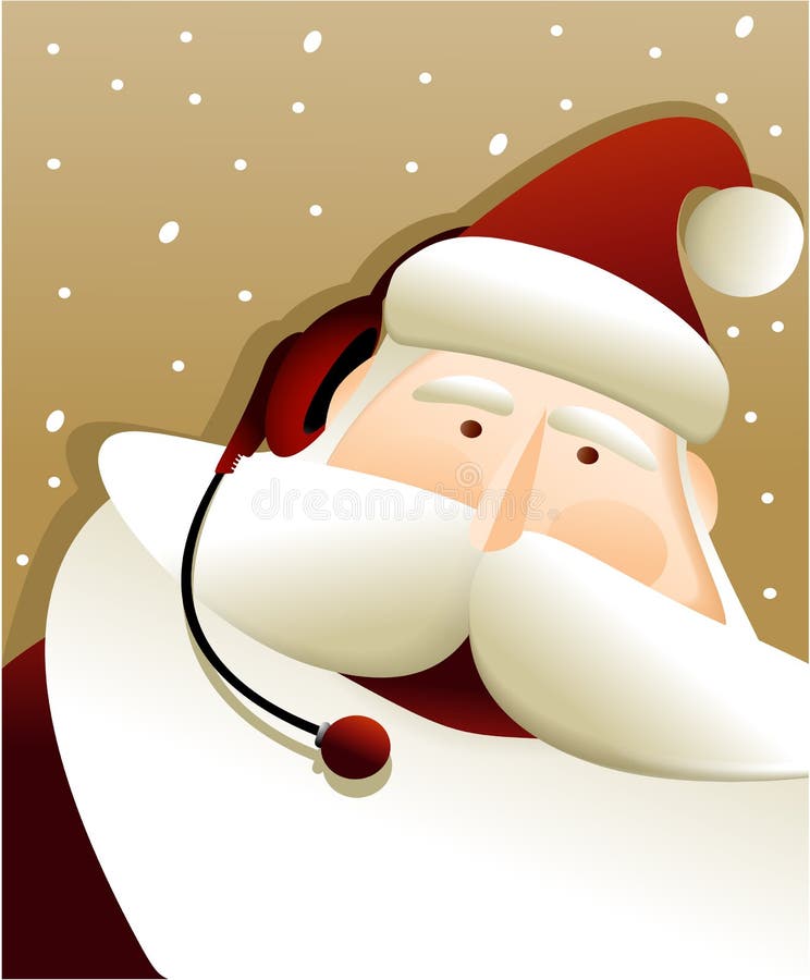 Santa Claus Profile stock illustration. Illustration of view - 7266771