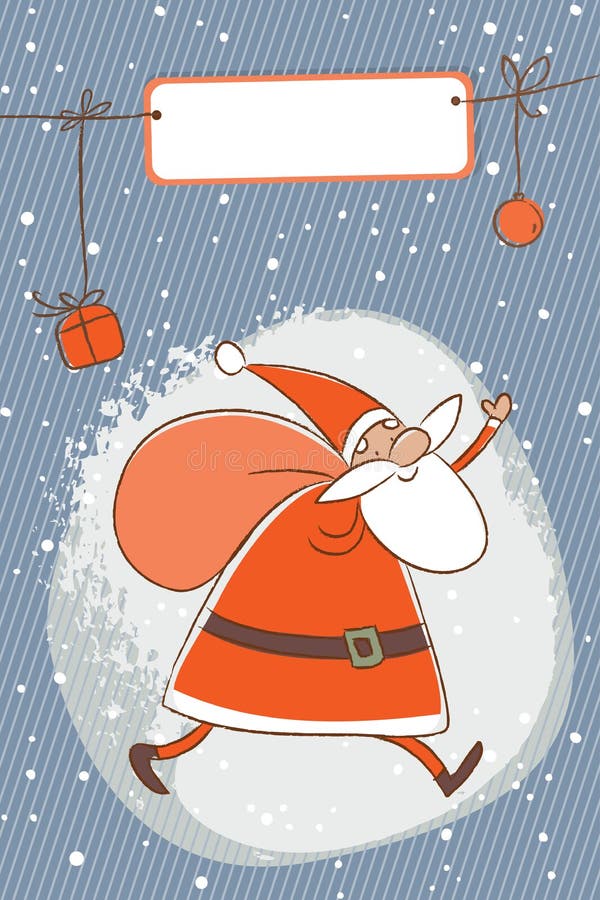Santa claus christmas card stock vector. Illustration of santa - 11852699